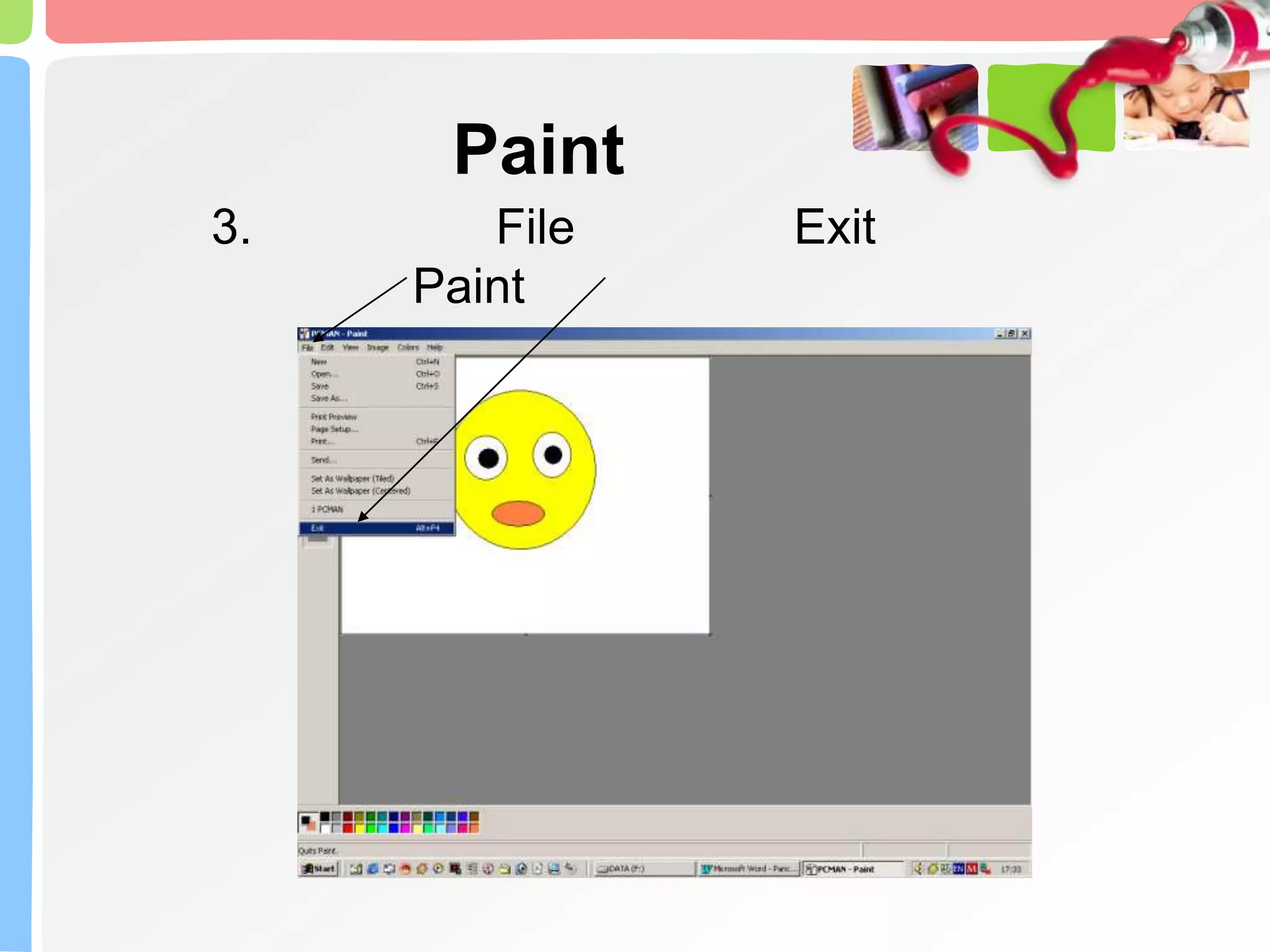 การใช้งานโปรแกรม Paint ป1 paint multipoint | PPTX