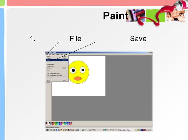 การใช้งานโปรแกรม Paint ป1 paint multipoint | PPT