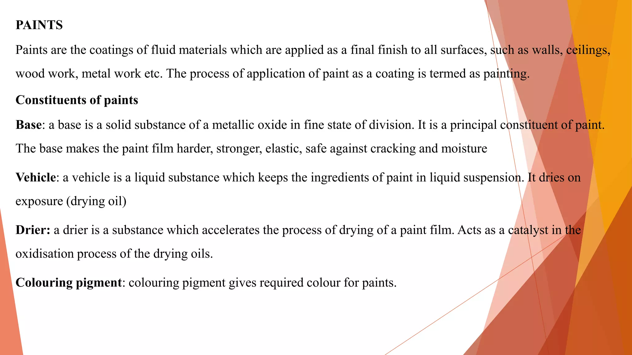 Paint and varnish . presentation | PPTX