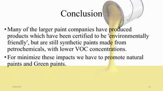 Paint and varnish industry | PPTX