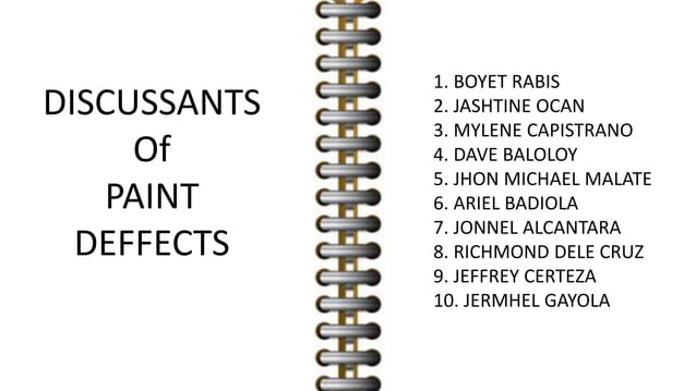 paint defect.pptx | Painting | Arts and Crafts