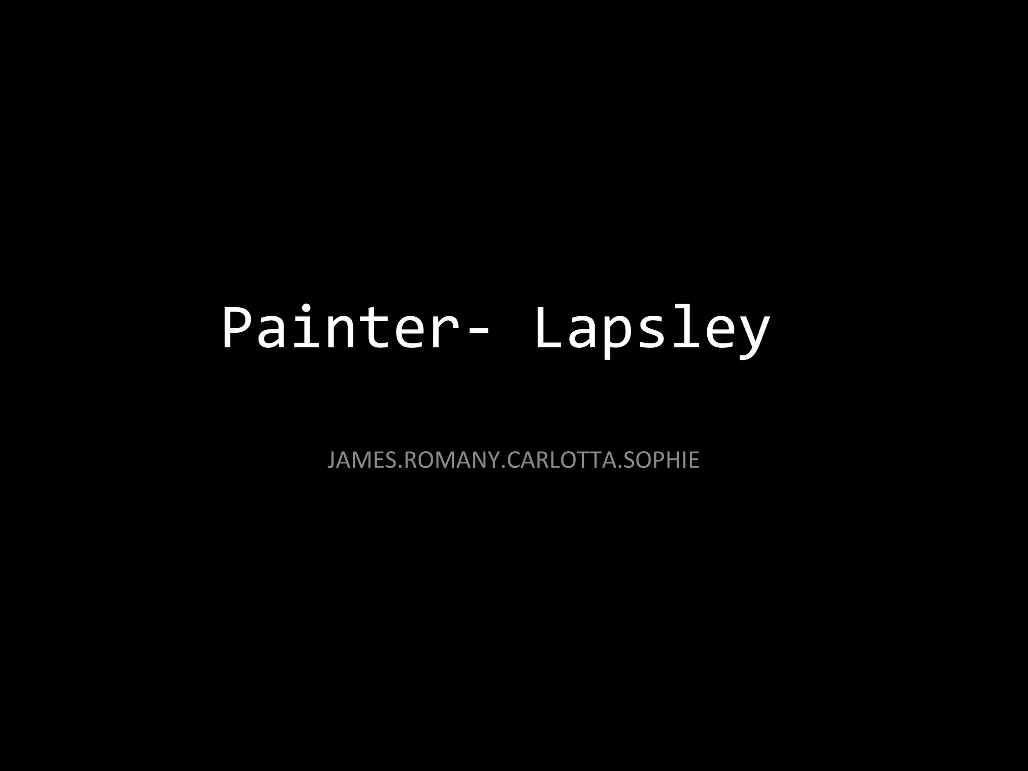 Painter lapsley power point | PPT