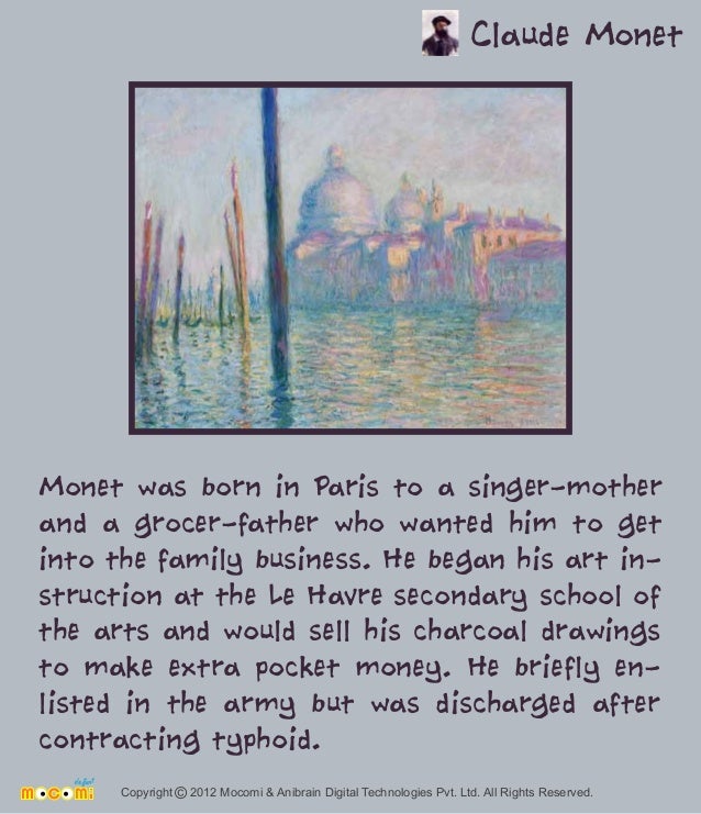 Claude Monet - Famous Painters For Kids – Mocomi.com