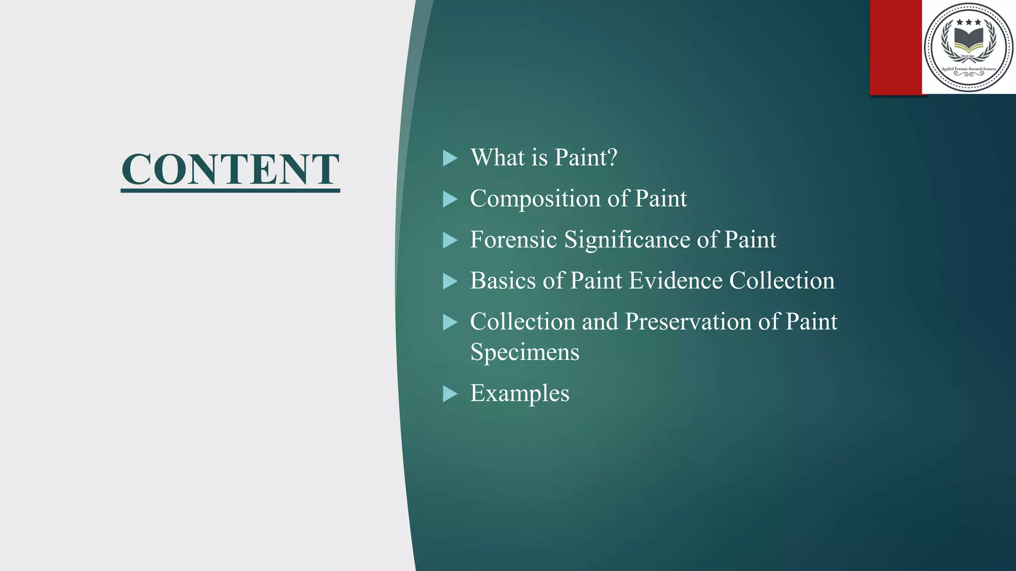 PAINT EVIDENCE COLLECTION | PPTX