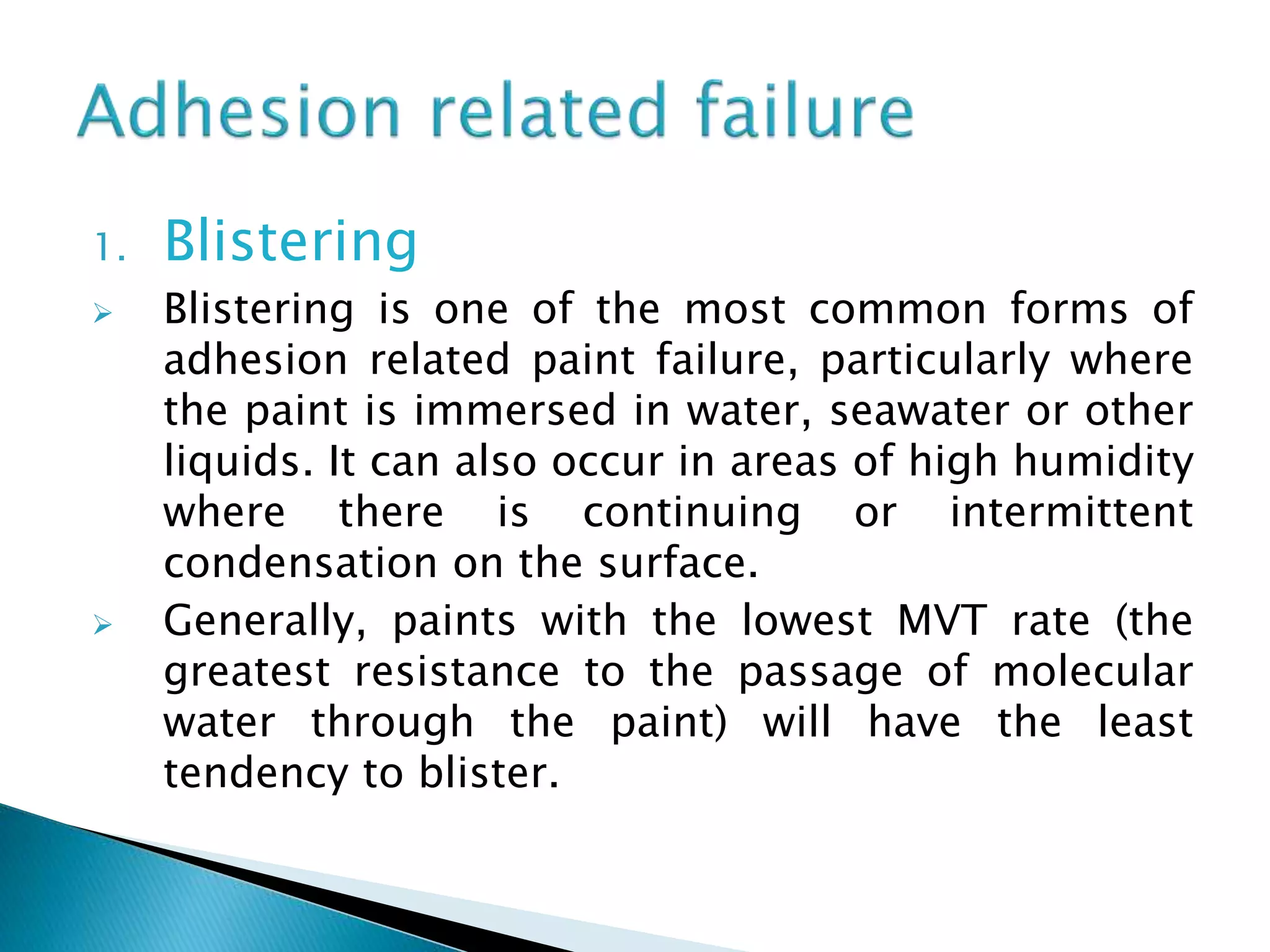 Paint failure in marine environment ppt | PPTX