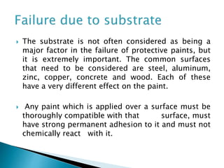 Paint failure in marine environment ppt | PPTX