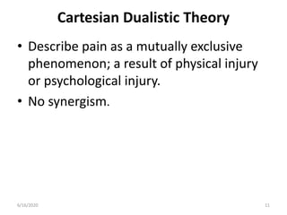 Pain theory & management | PPT