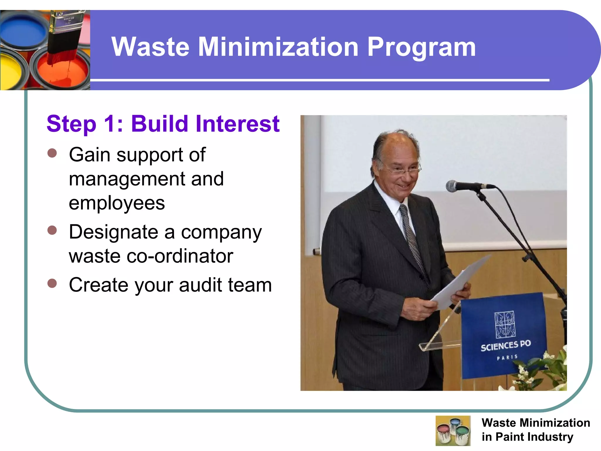 Paint Manufacturing Industry Waste Minimization | PPT
