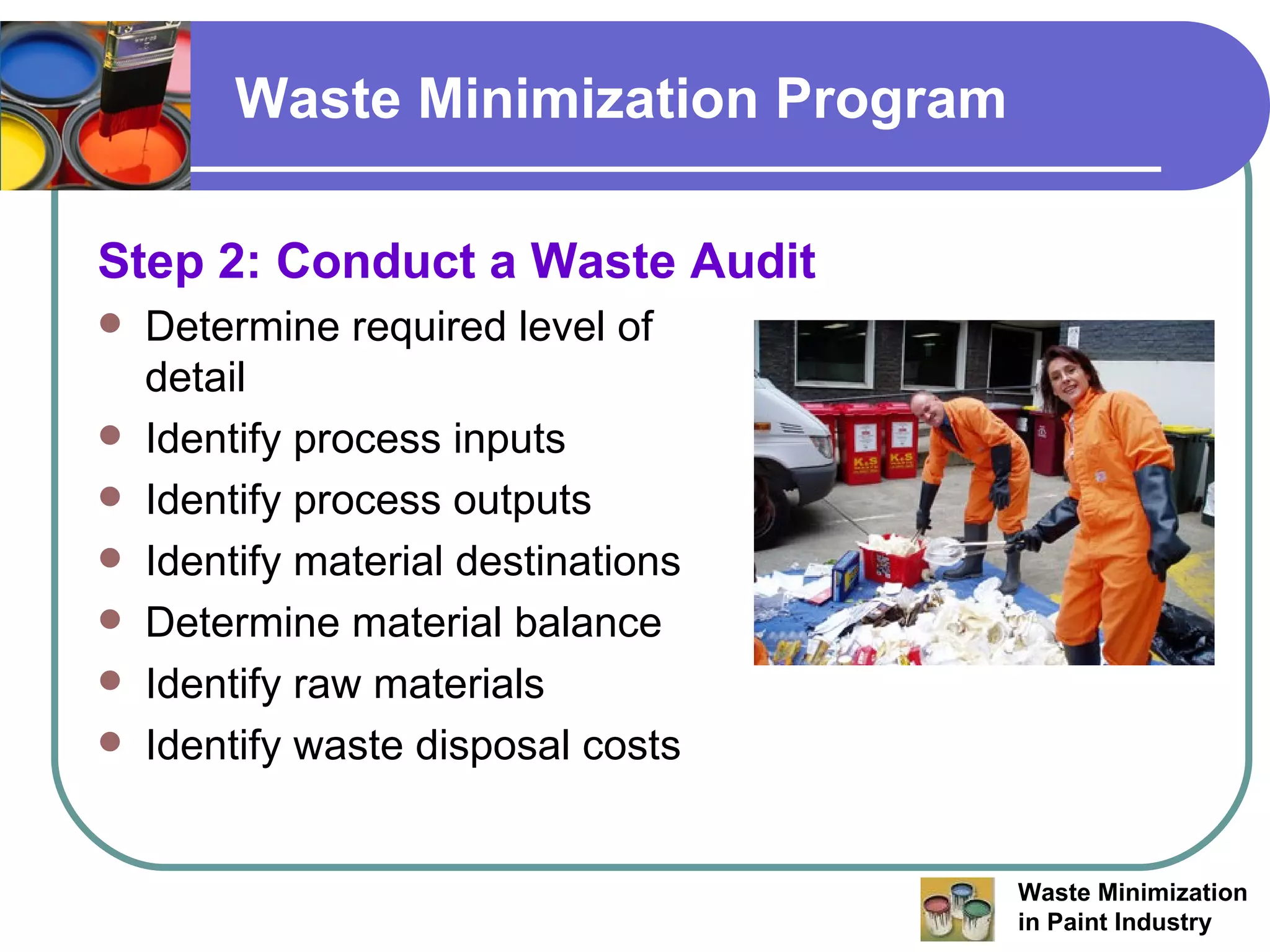 Paint Manufacturing Industry Waste Minimization | PPT