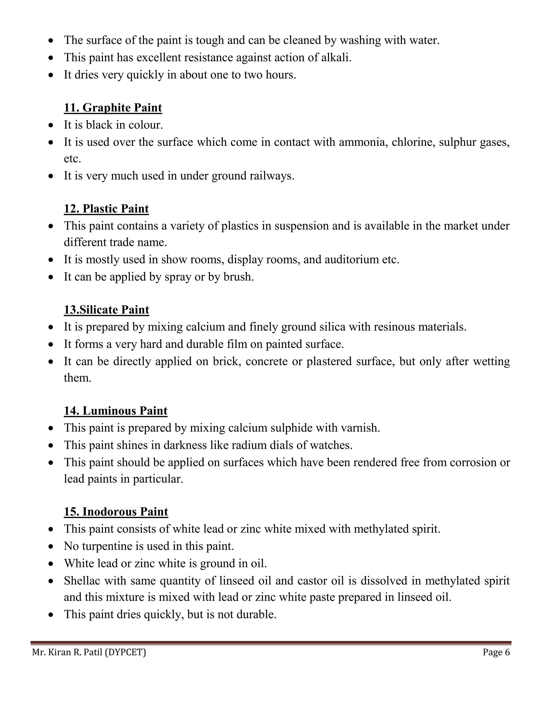 Painting and types of paints used in Construction | PDF