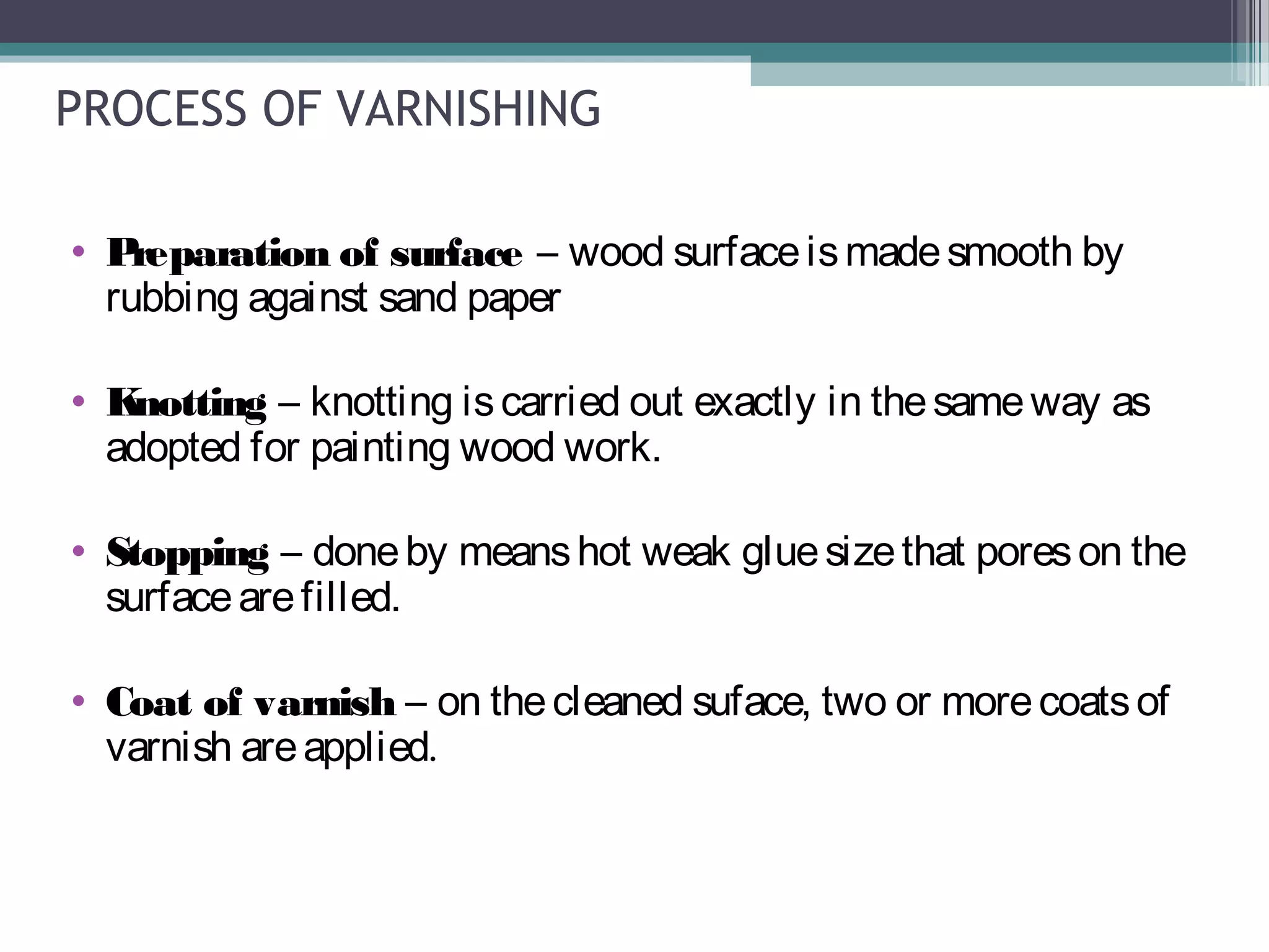 Painting, Varnishing, Distempering and White washing | PPT