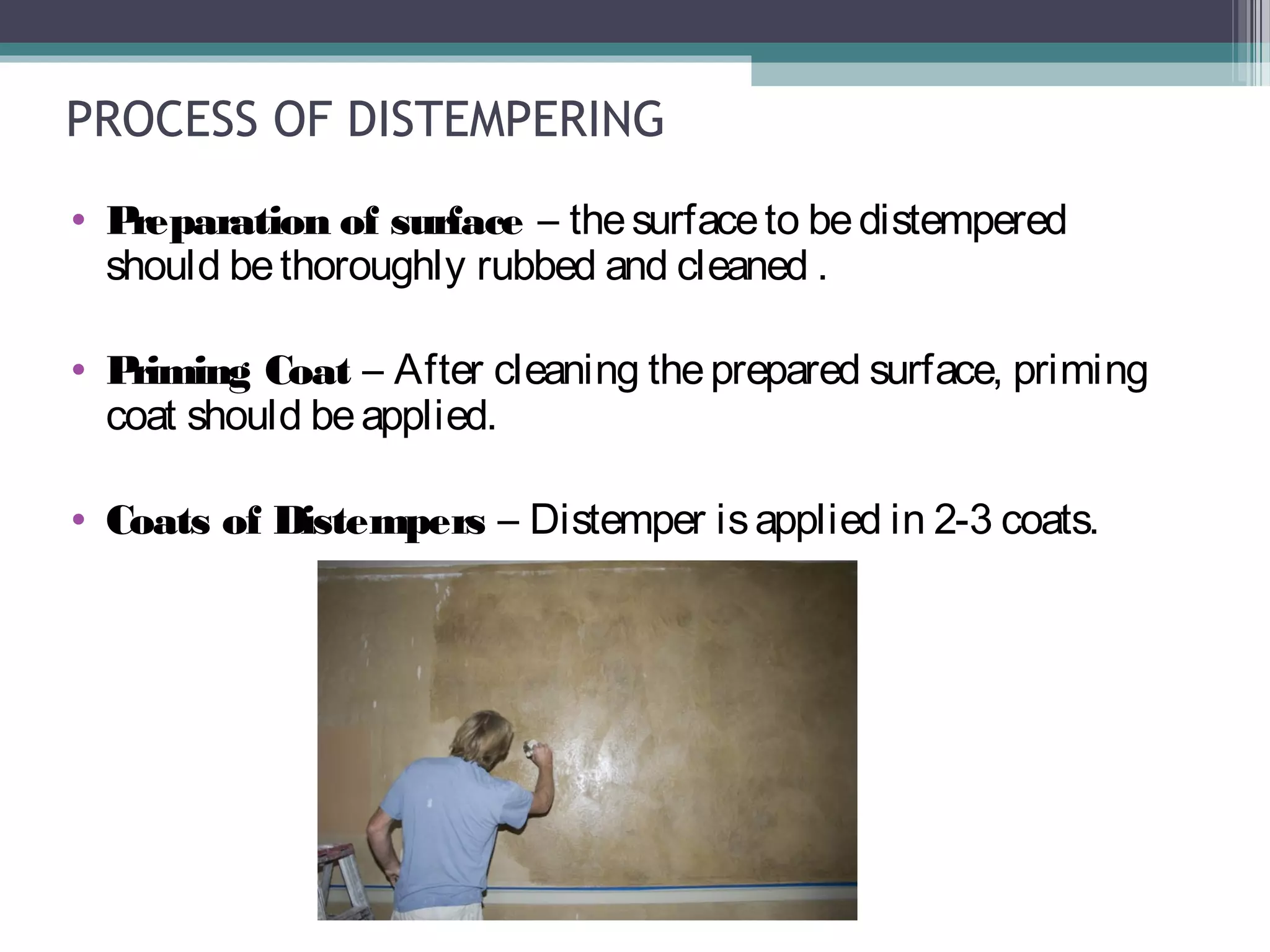 Painting, Varnishing, Distempering and White washing | PPT