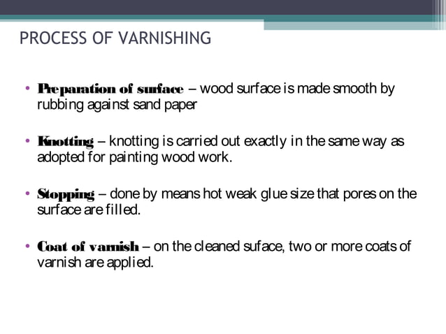 Painting, Varnishing, Distempering and White washing | PPT | Painting ...