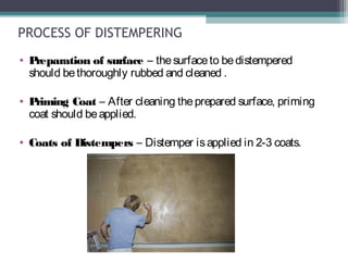 Painting, Varnishing, Distempering and White washing | PPT