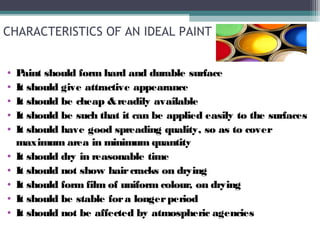 Painting, Varnishing, Distempering and White washing | PPT