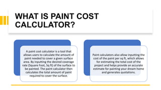 Painting Cost Calculator | PPT