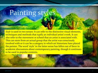 Painting - summary | PPTX | Painting | Arts and Crafts
