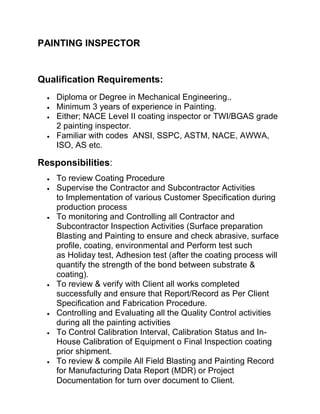 Painting inspector | PDF | Painting | Arts and Crafts