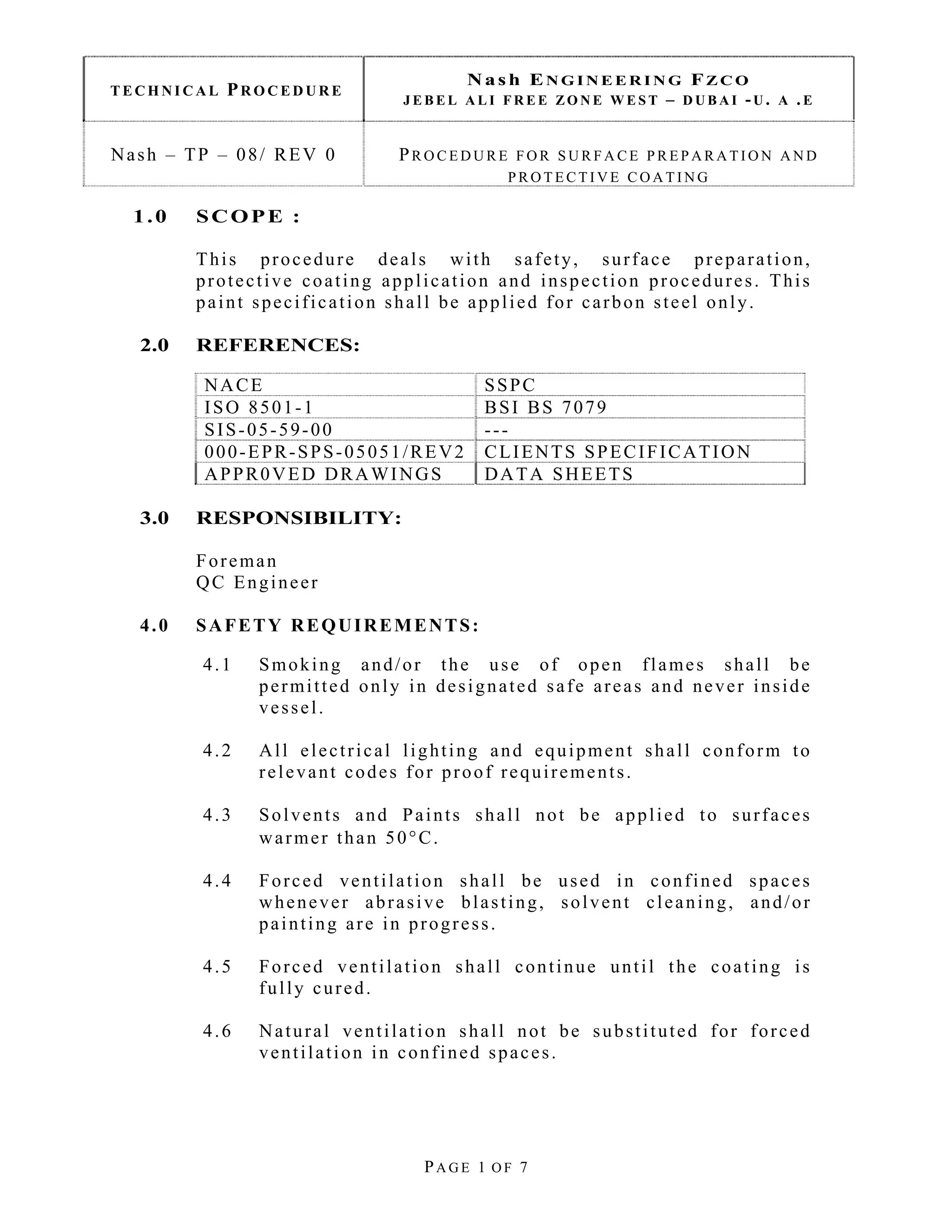 Painting procedure rev 0 (d 1157) | PDF