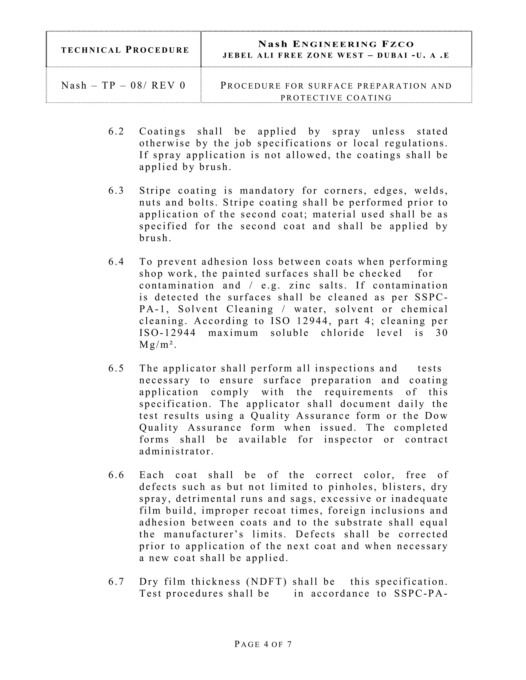 Painting procedure rev 0 (d 1157) | PDF