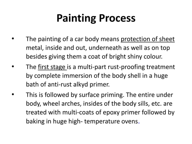 Painting process of car | PPTX