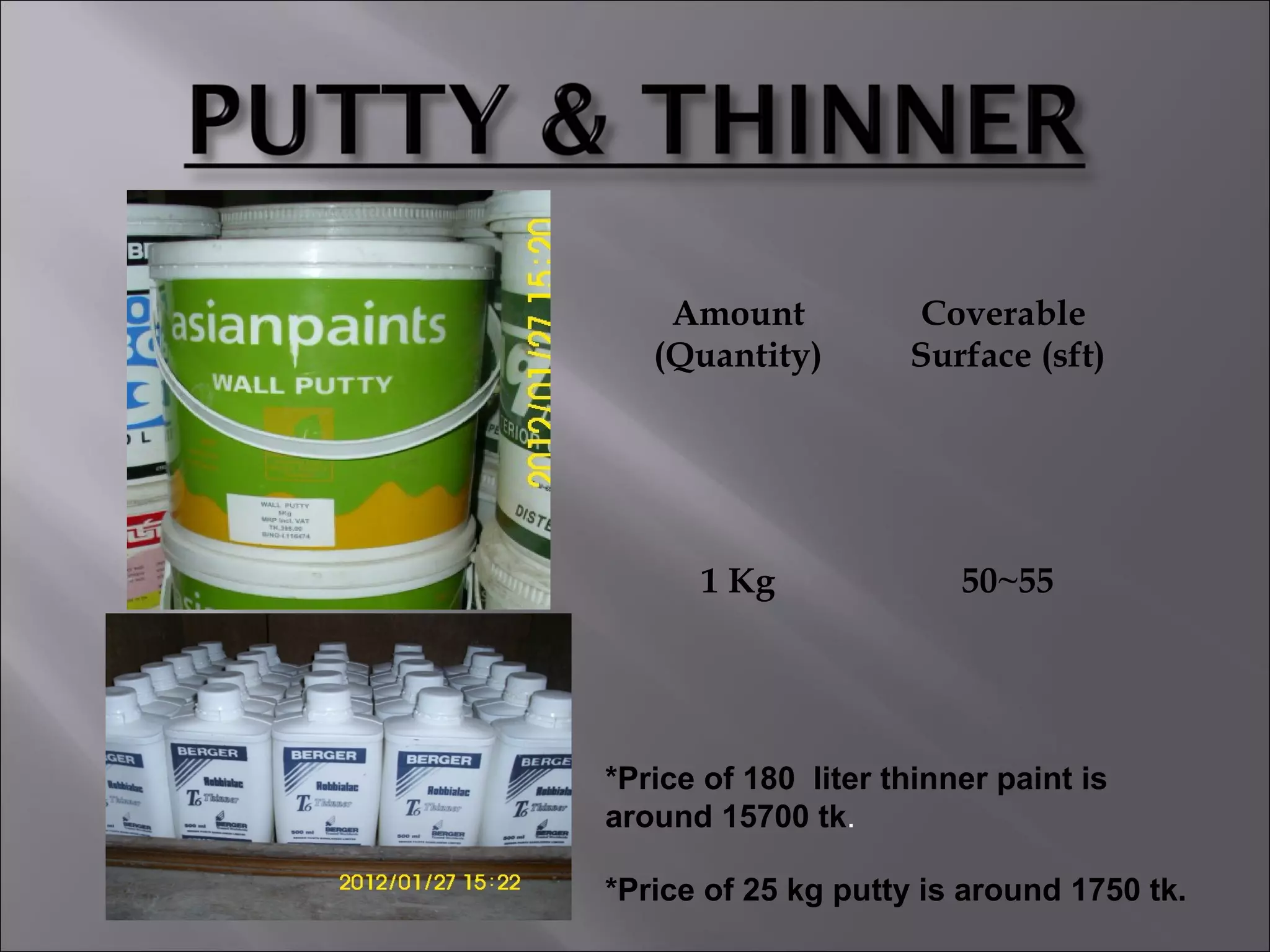Painting quantity presentation | PPT
