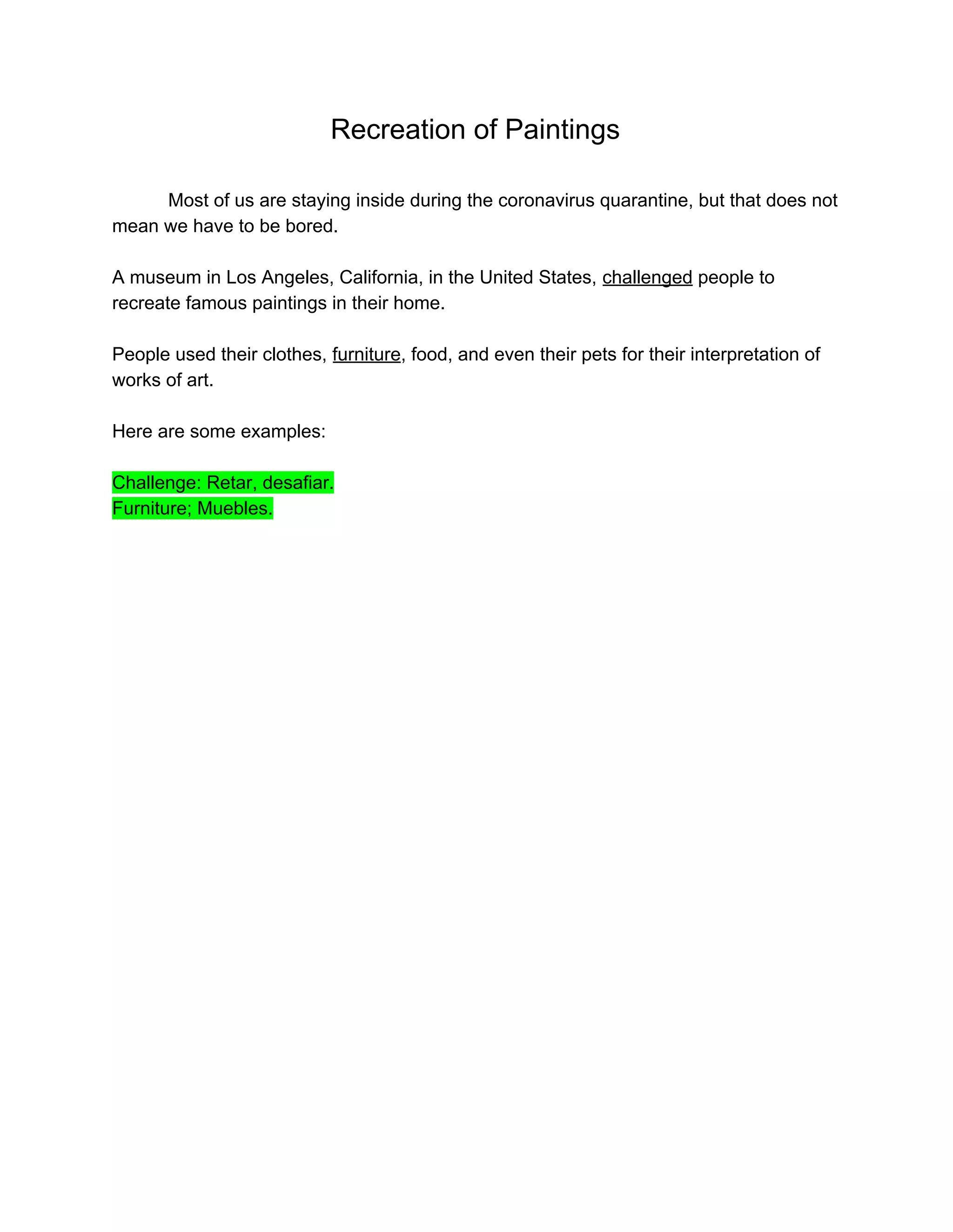 Painting recreations | PDF