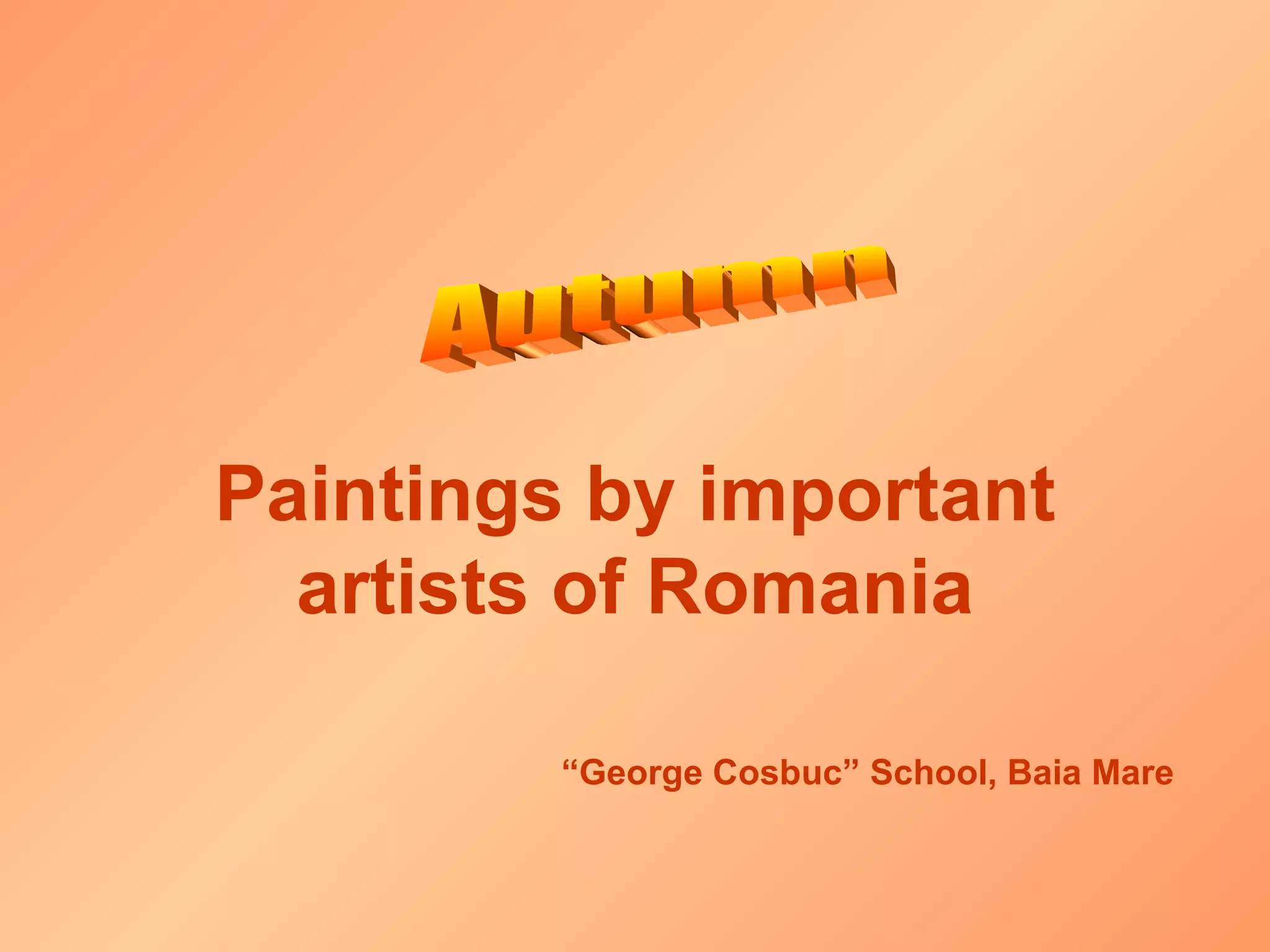 Paintings by artists of Romania | PPT