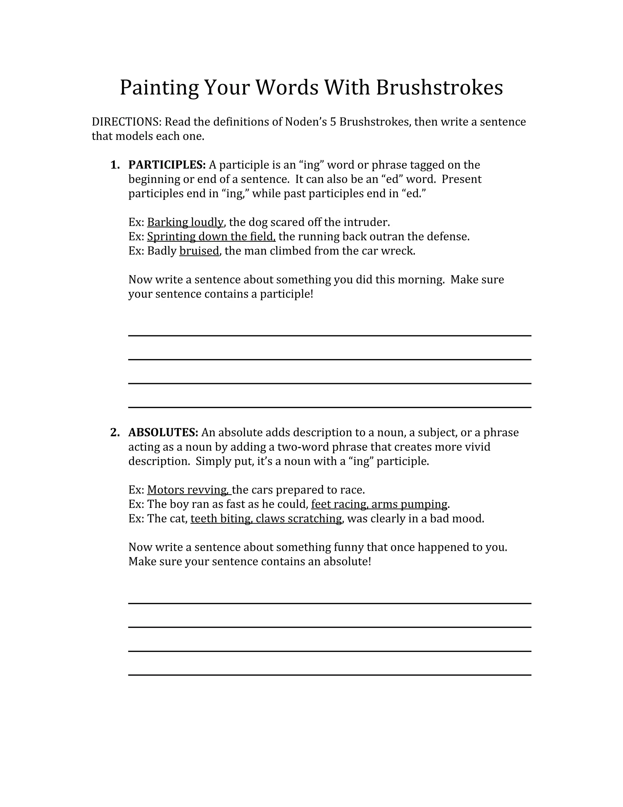 Painting Your Words With Brushstrokes | DOCX