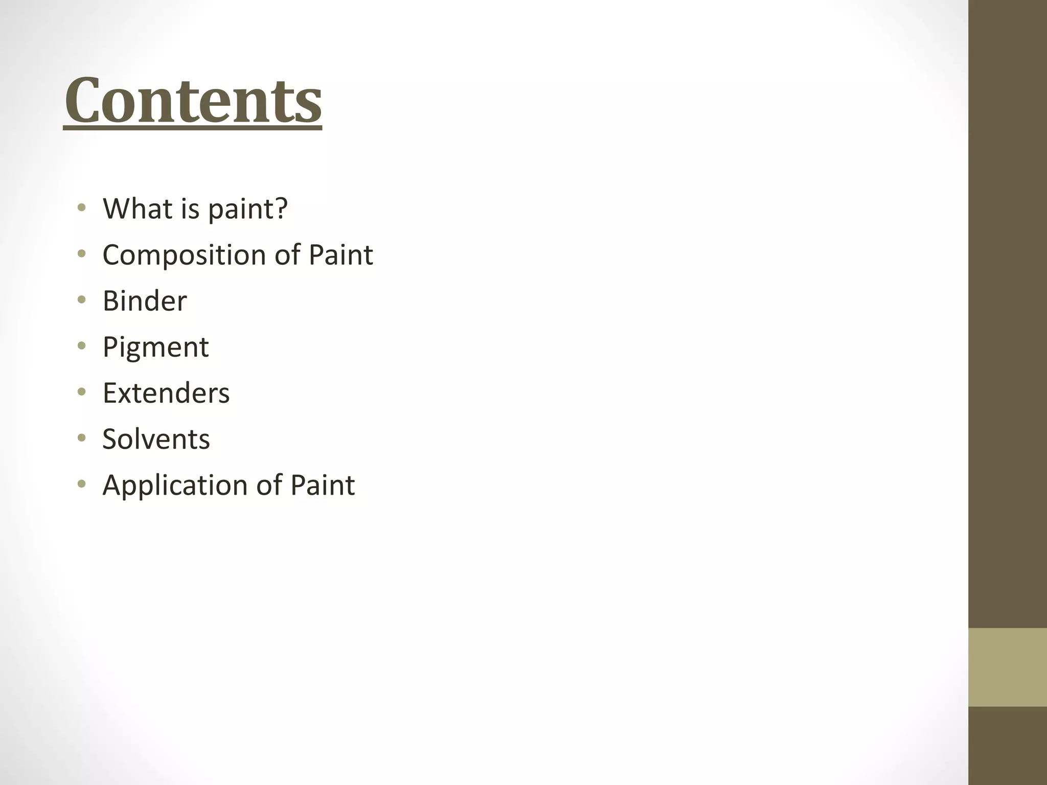 Paint and its application | PPT