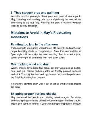 Paint Prep in May-What Warmer Days Mean for Drying Time and Finish ...