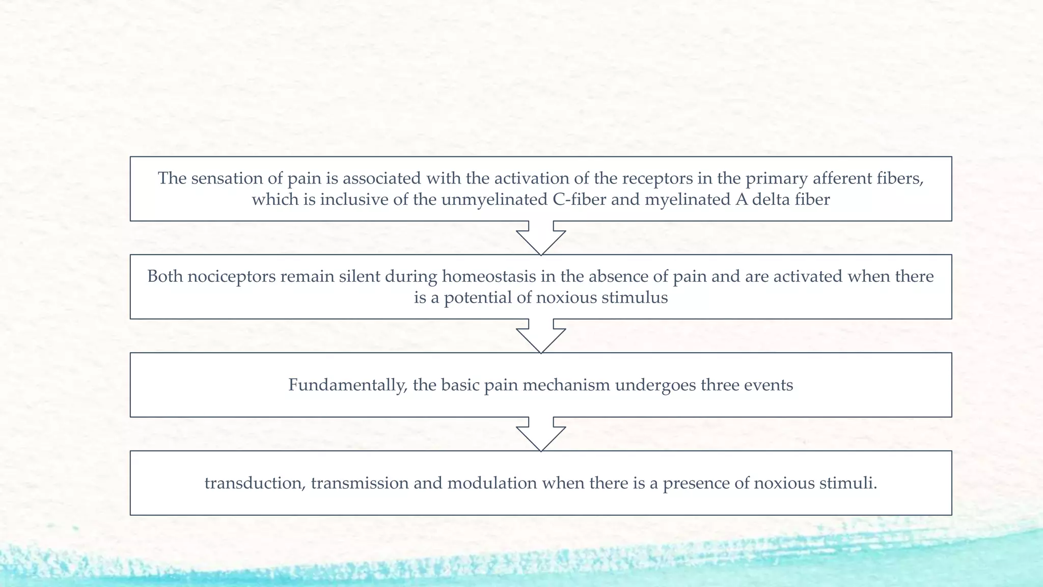 Pain transduction & transmission | PPTX