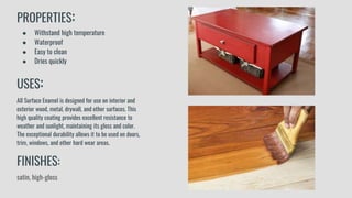 Paints and Finishes | PPTX