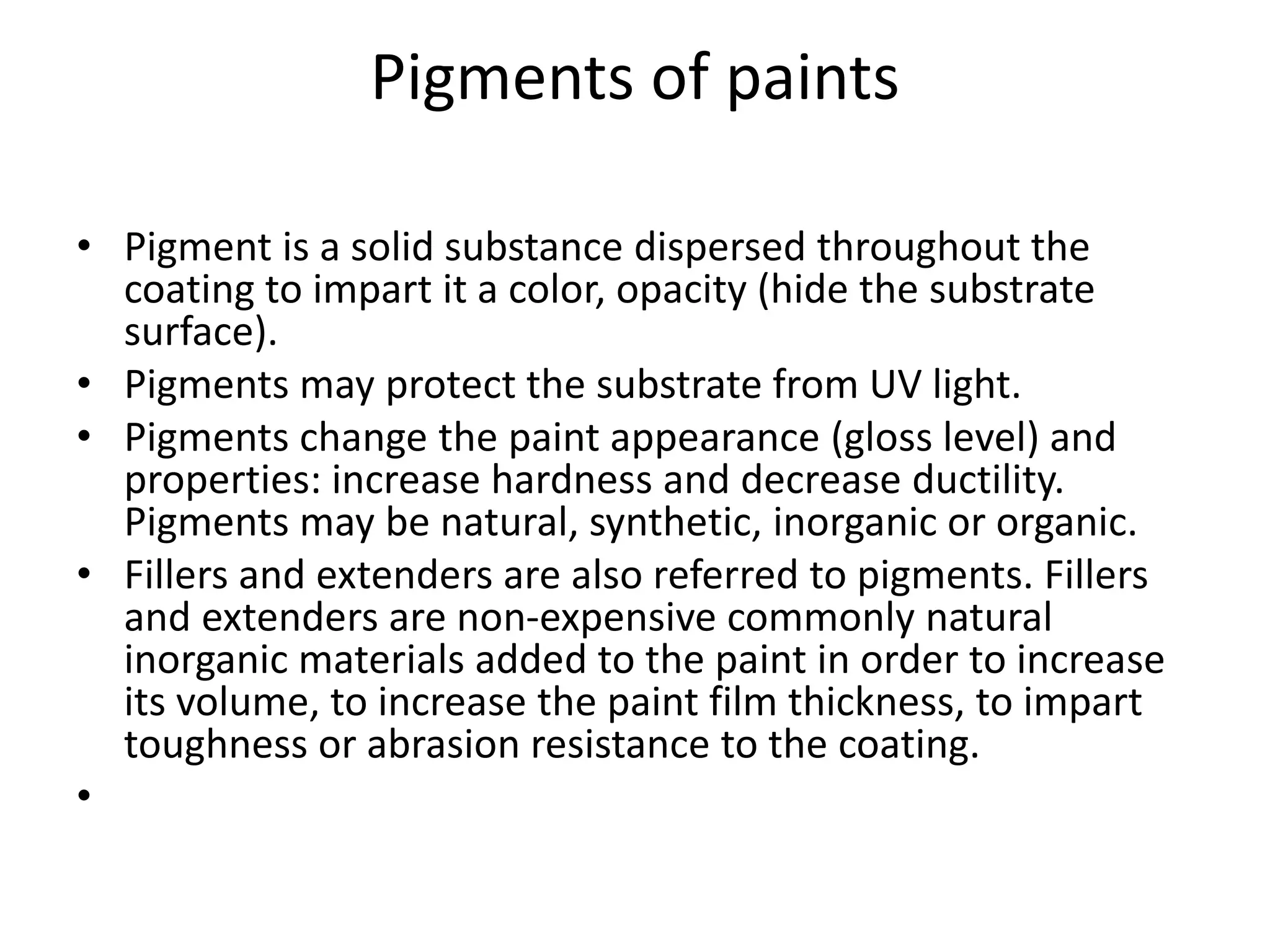 Paints and their compositions | PPTX