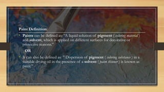 Paints and Varnishes | PPT