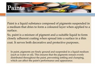 Paints and Varnishes, Chemical Process Technology.pptx