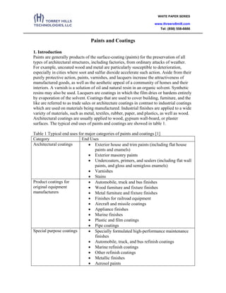 Paints coatings | PDF