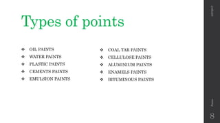 Paints and type of paints | PPTX