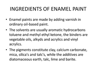 Paints(defects) and distempers | PPTX