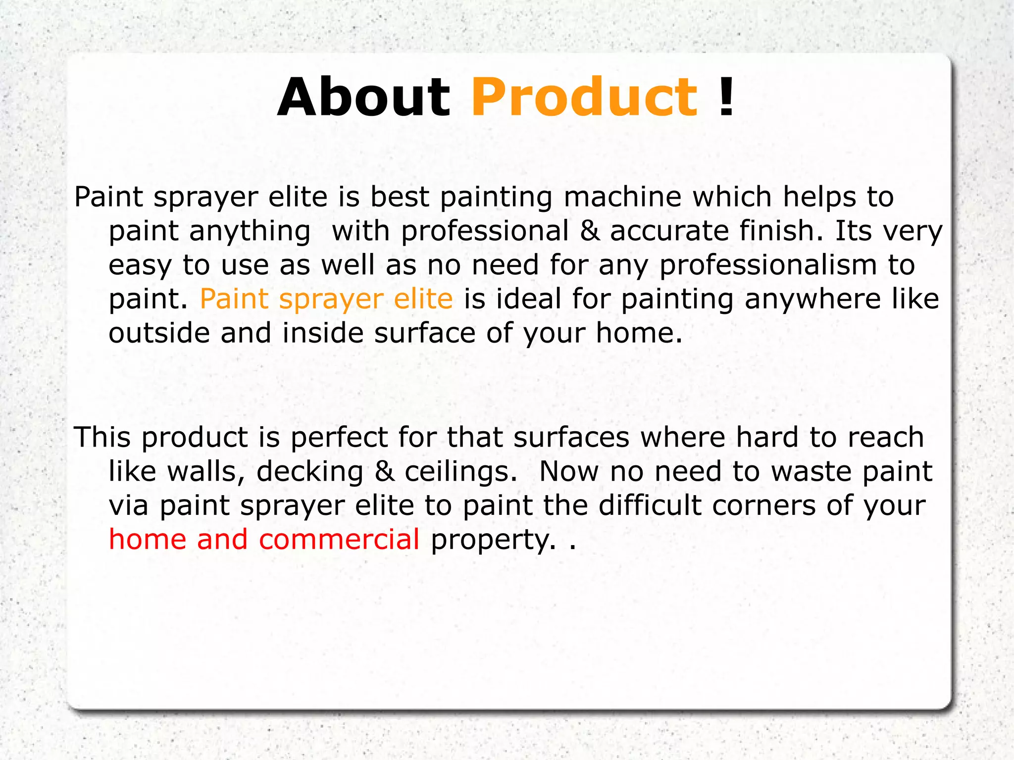 Paint Sprayer Elite | PPT