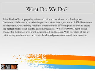 Paint Trade Centre Company Profile | PPT