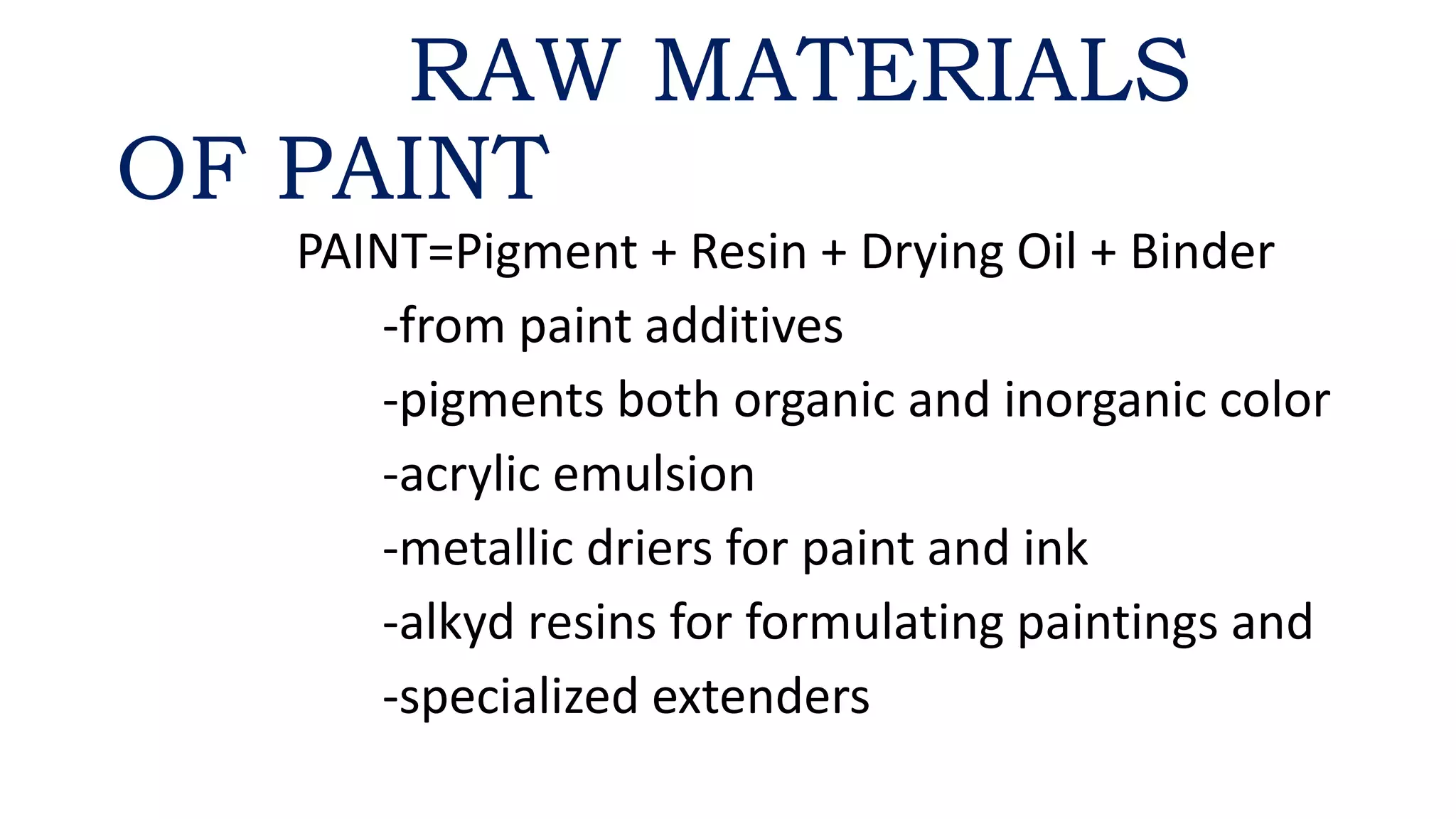 Paint,varnish and lacquer | PPTX