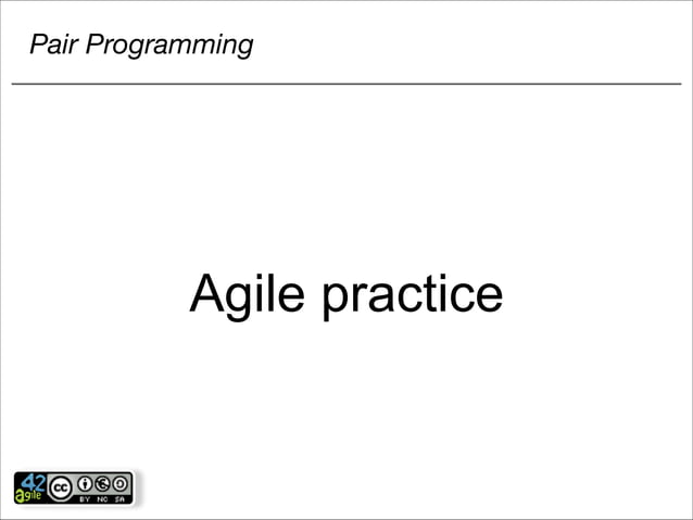 Pair programming and pair training | PPT