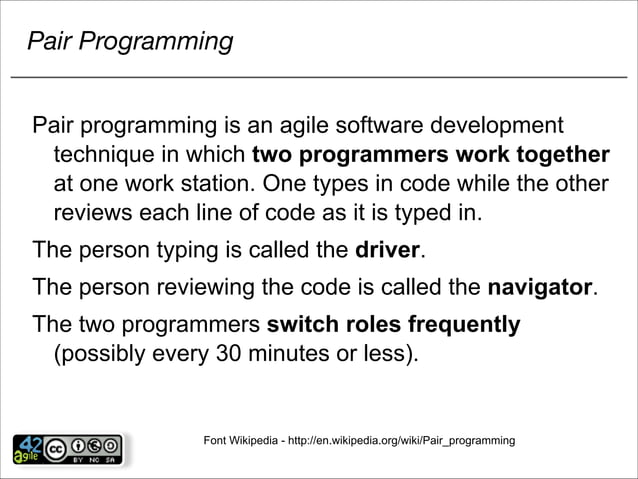 Pair programming and pair training | PPT