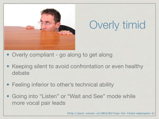 Pair programming anti patterns | PDF
