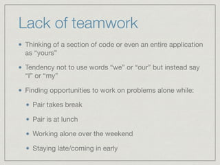 Pair programming anti patterns | PDF | Programming Languages | Computing