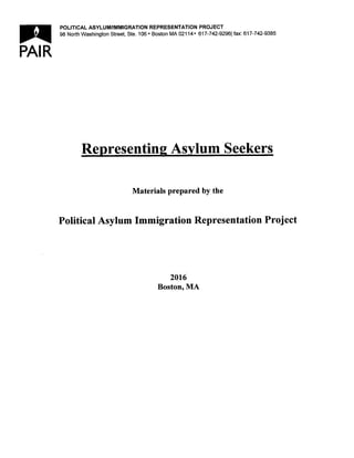 Training Manual: Representing Asylum-Seekers (Part 1) | PDF