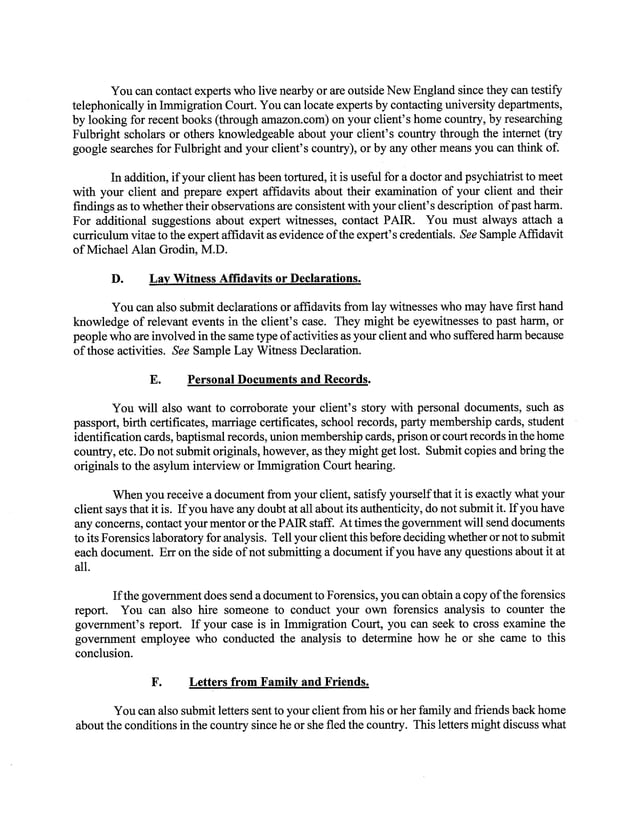 Training Manual: Representing Asylum-Seekers (Part 1) | PDF