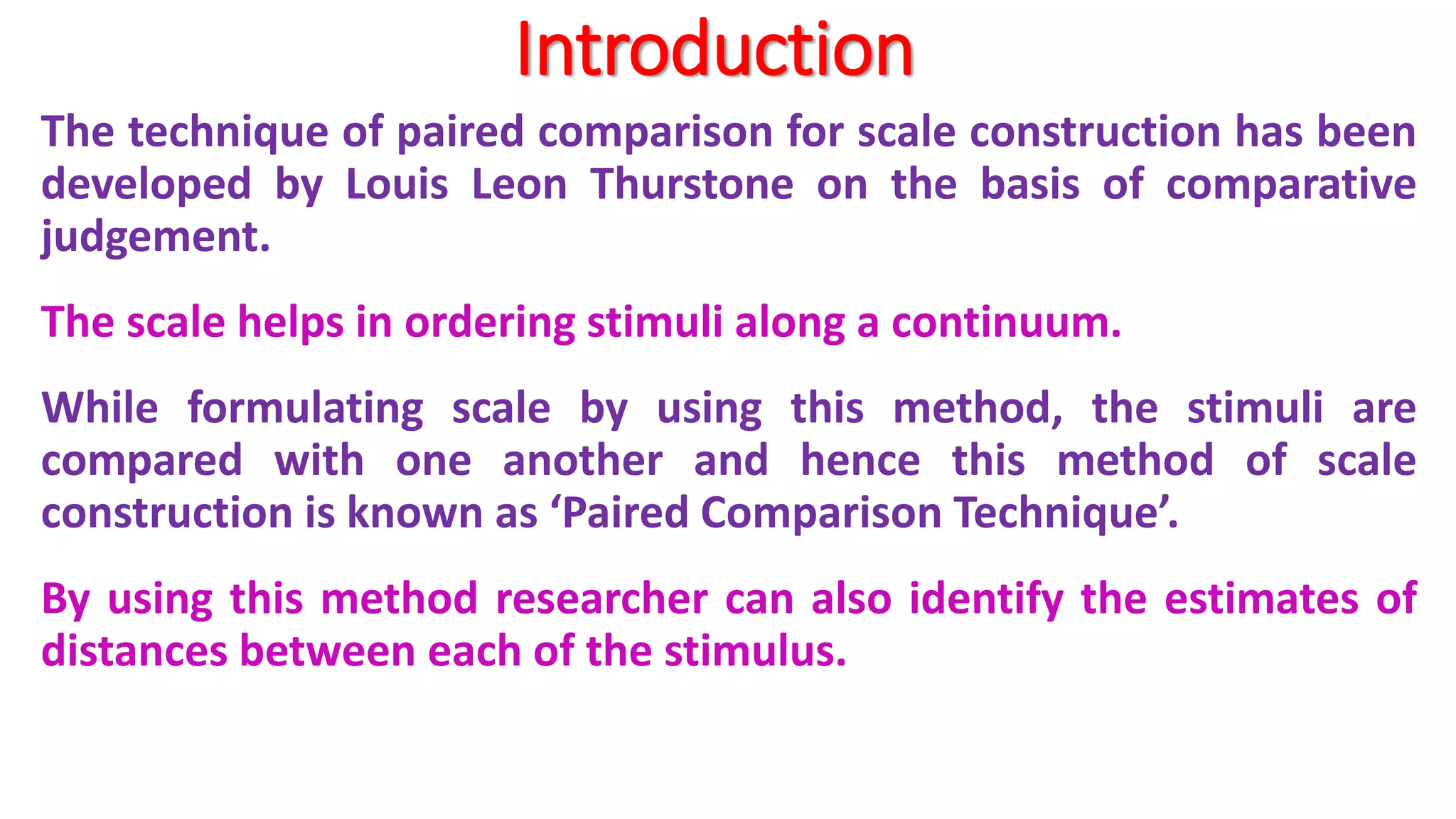 Paired comparision technique | PPTX
