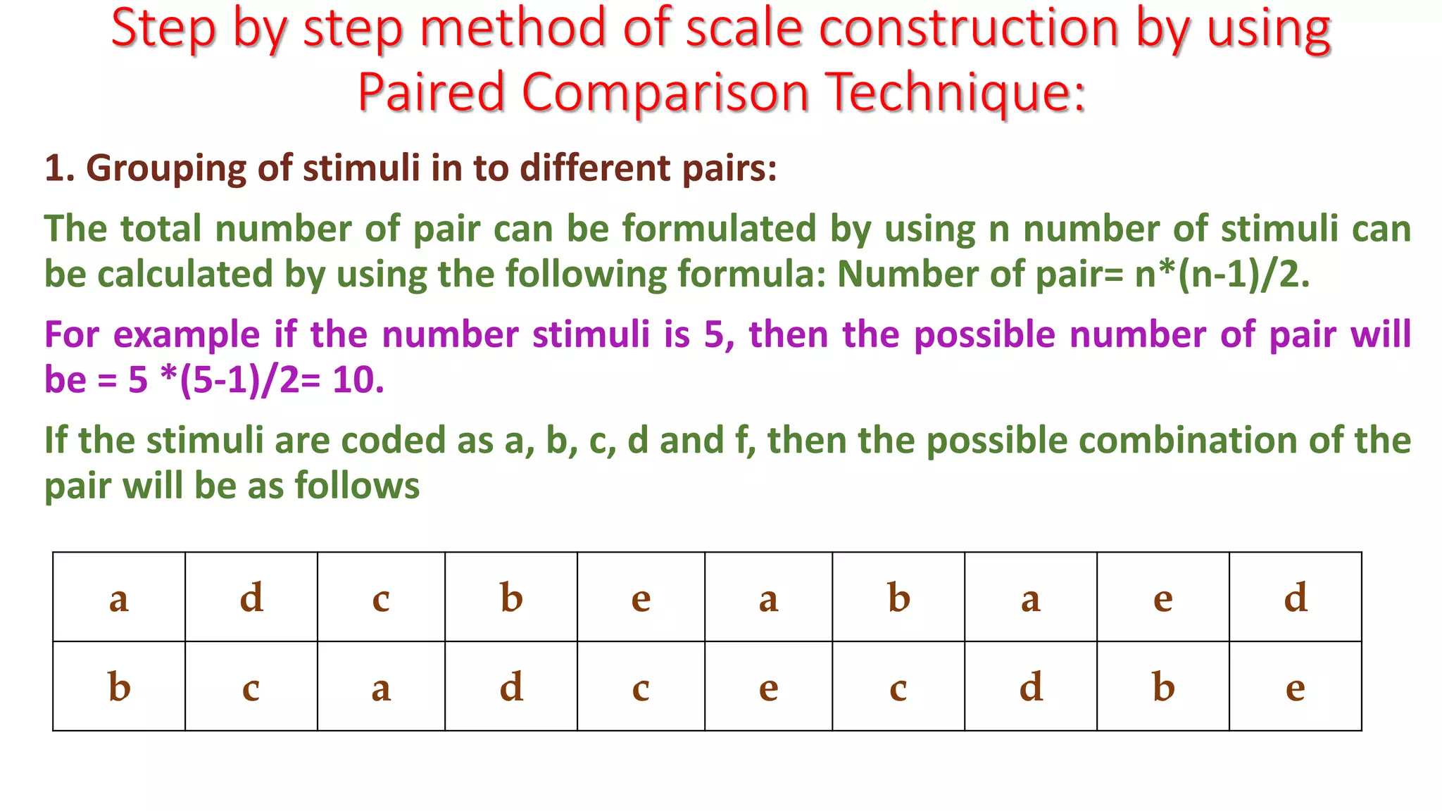Paired comparision technique | PPTX